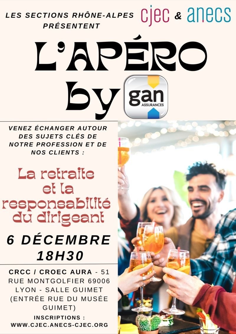 Apéro sur le thème du dirigeant : Responsabilité et Retraite - ANECS