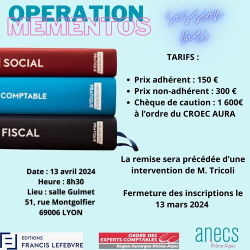 Opération mémentos session mai 2024 - ANECS