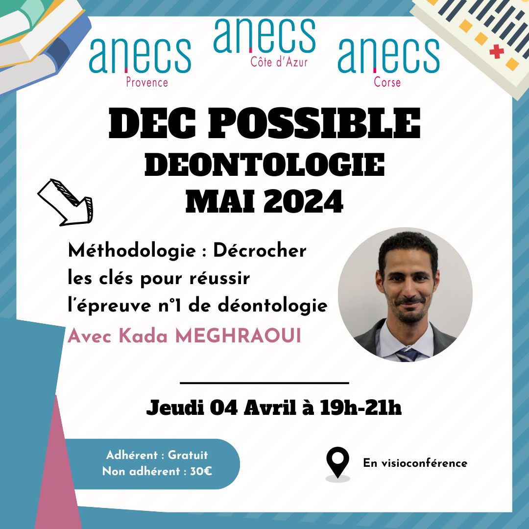DEC Possible - METHODOLOGIE : Préparation à l'épreuve n°1 du DEC - ANECS