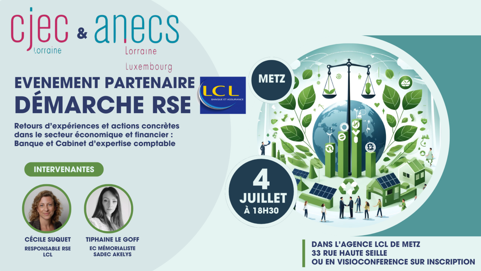 CJEC X ANECS X LCL – LA DÉMARCHE RSE, CONCRÈTEMENT ! – PRESENTIEL METZ – - ANECS