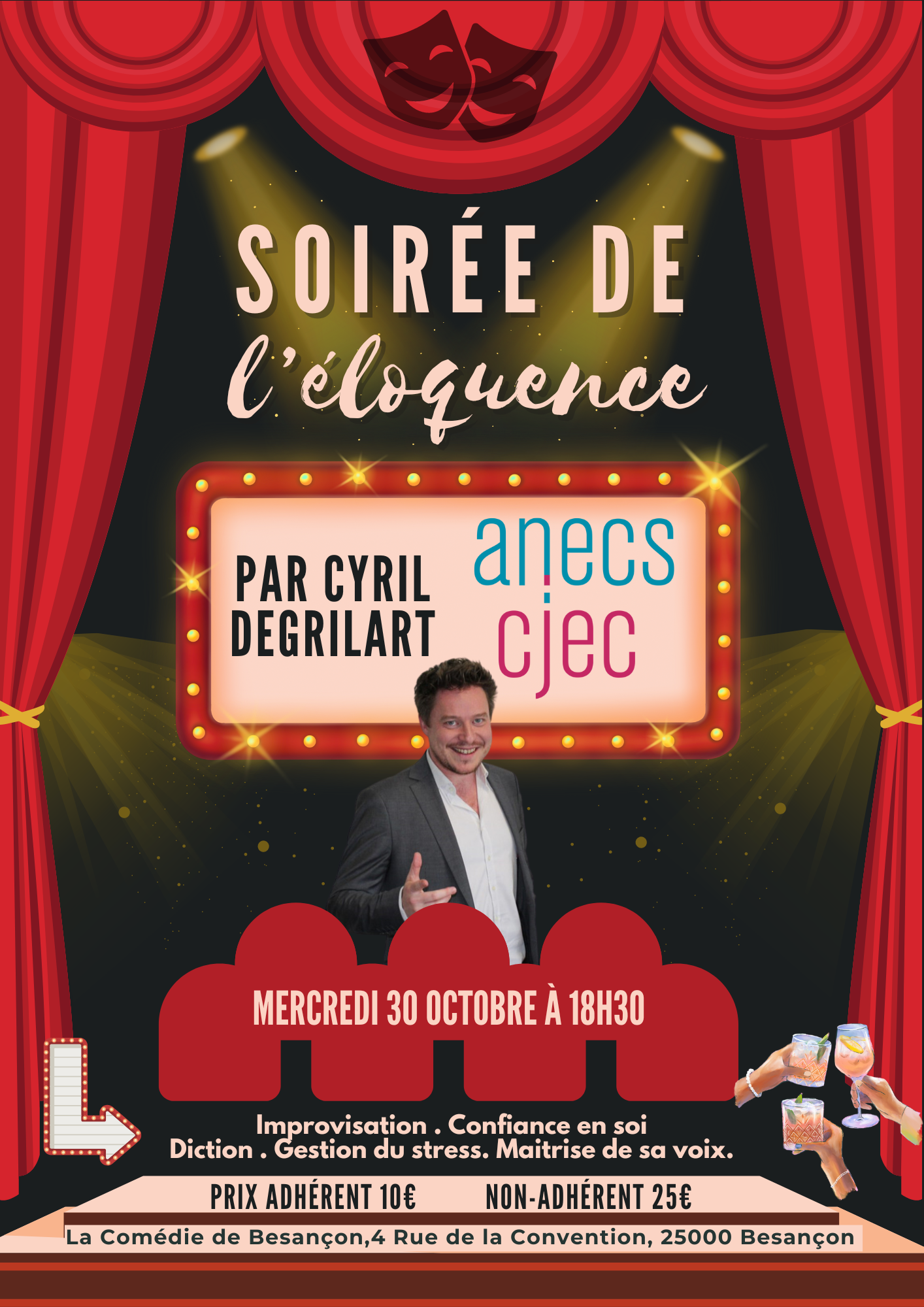 ANECS/CJEC FRANCHE-COMTE - SOIREE DE L’ELOQUENCE par Cyril DEGRILART - ANECS