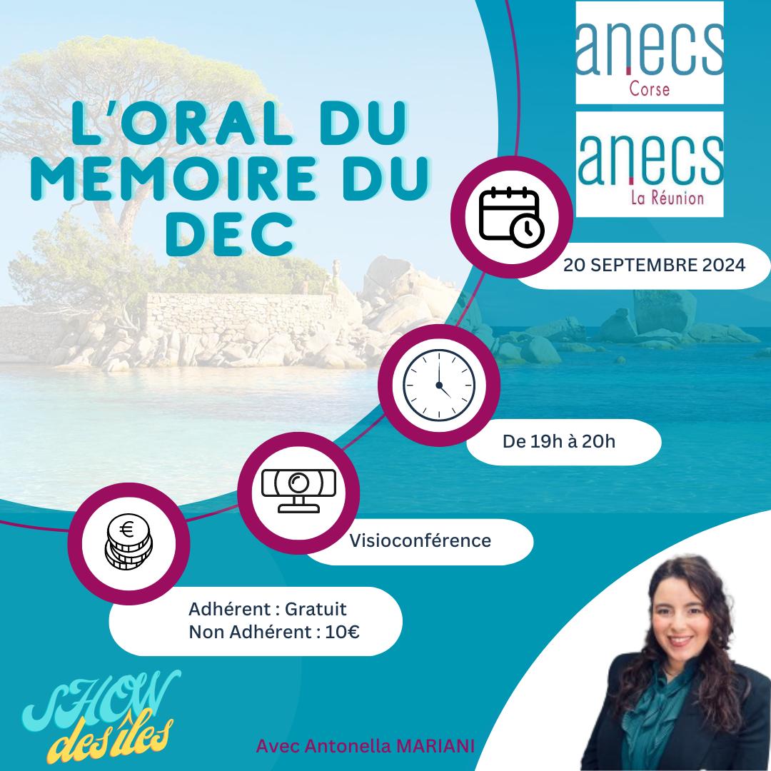 Lien connexion - L’oral du mémoire du DEC - ANECS