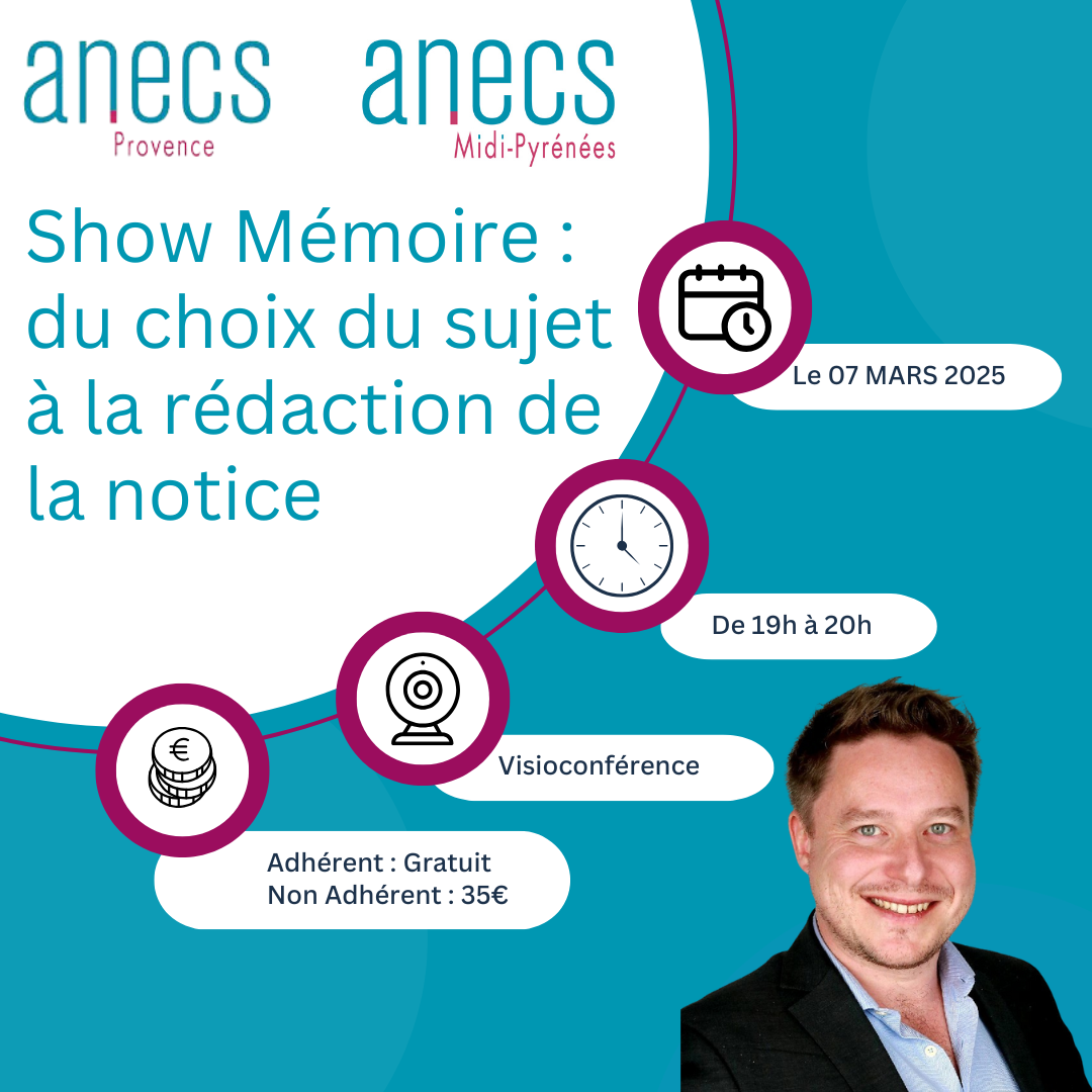 SHOW MÉMOIRE AVEC CYRIL DEGRILART – VISIO - ANECS